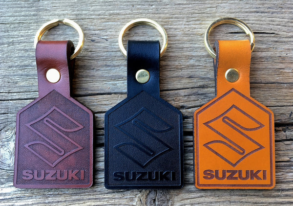 Suzuki Keyring leather – Etched Art